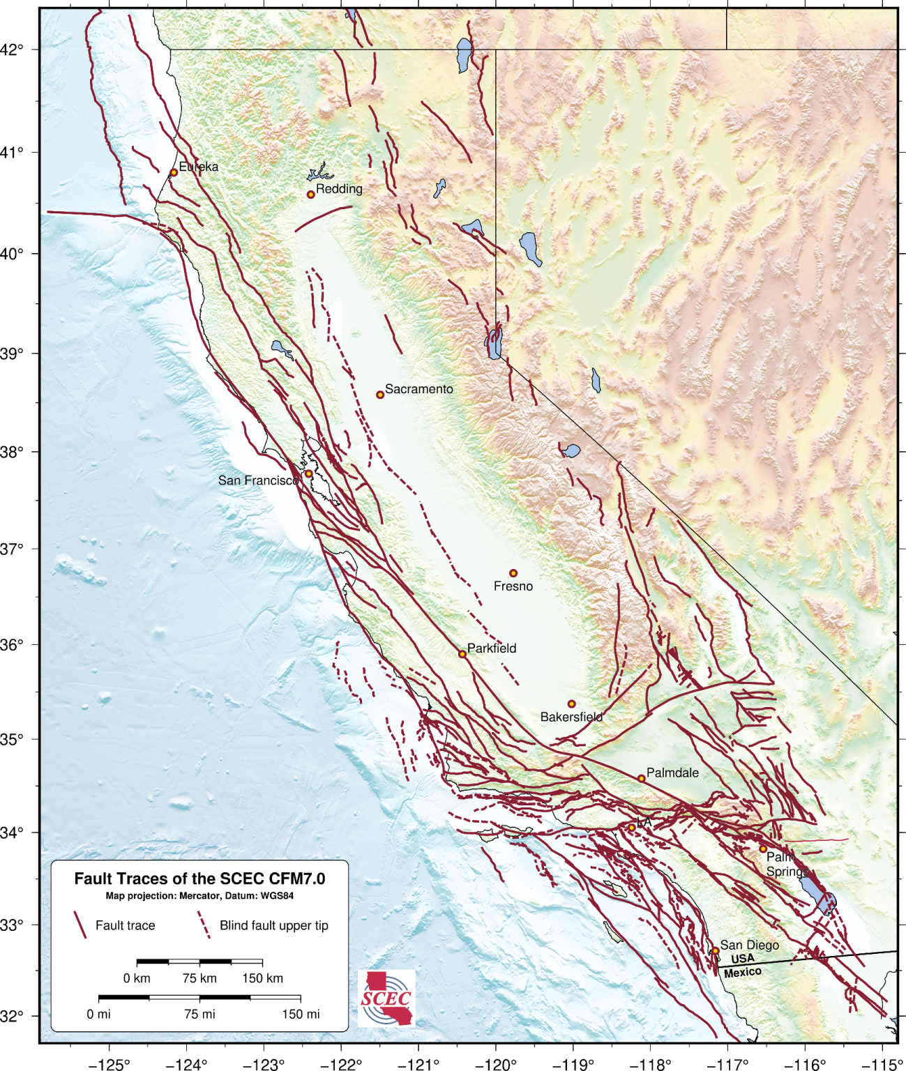 Community Fault Model – Statewide California Earthquake Center