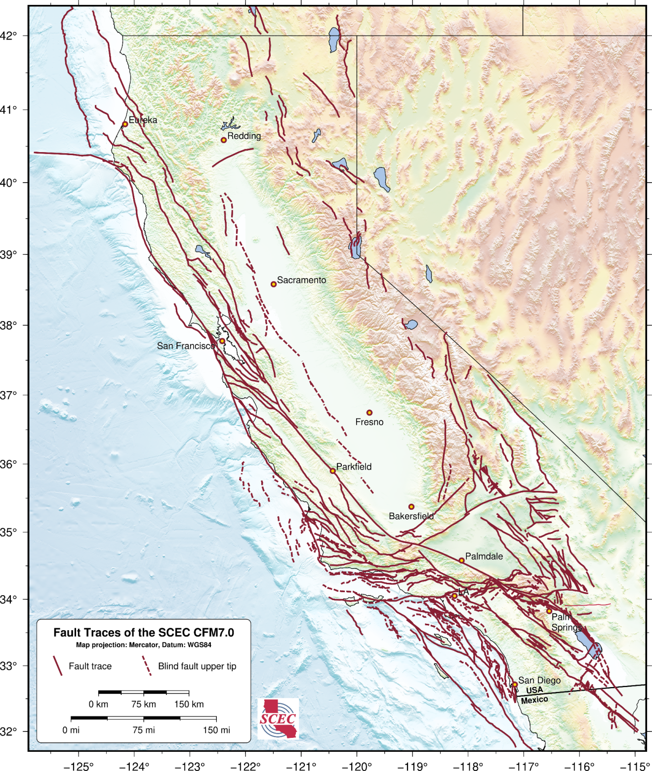 Community Fault Model – Statewide California Earthquake Center